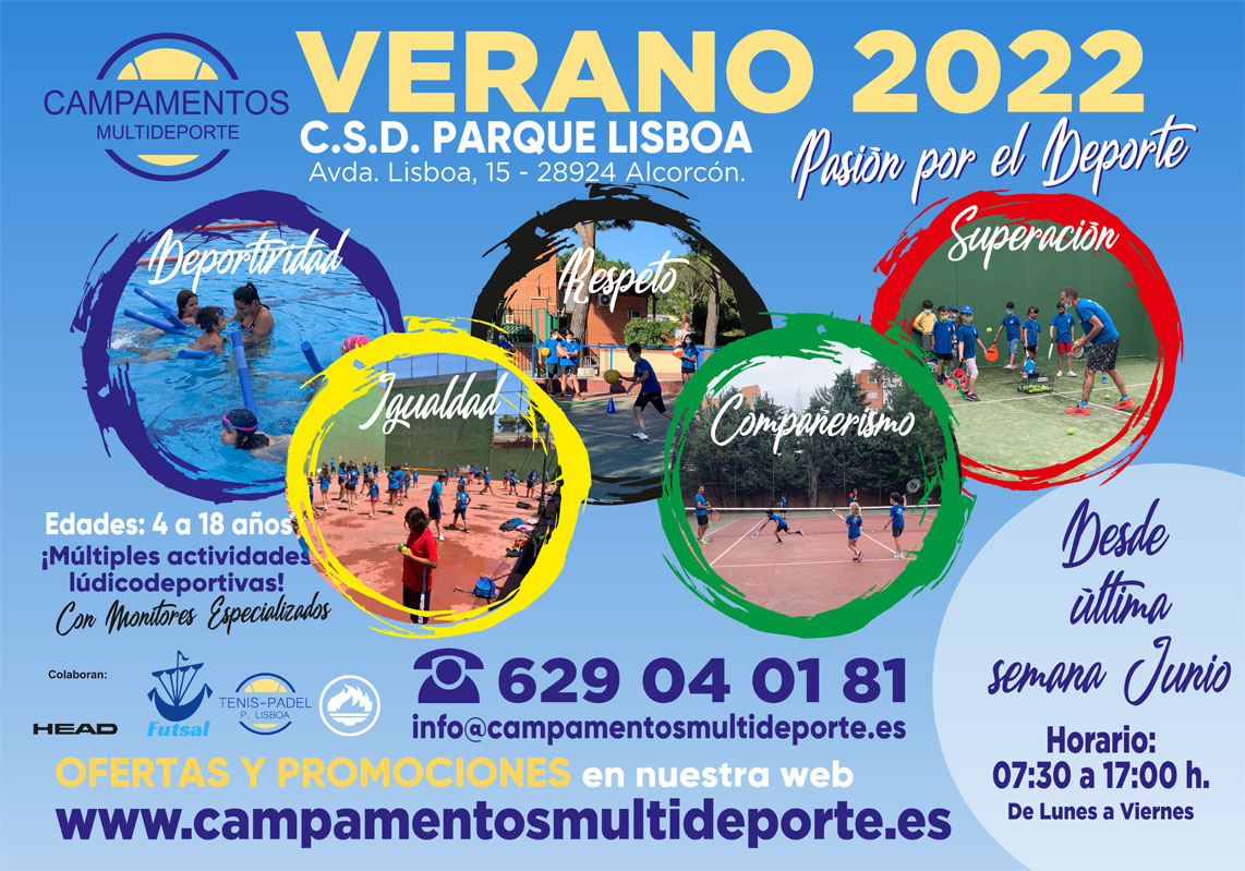 CAMPAMENTOS MULTIDEPORTE VERANO 2022. CSD. PARQUE DE LISBOA | Campamentos Multideporte